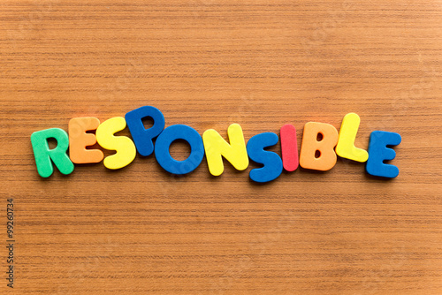 responsible colorful word Stock Photo | Adobe Stock