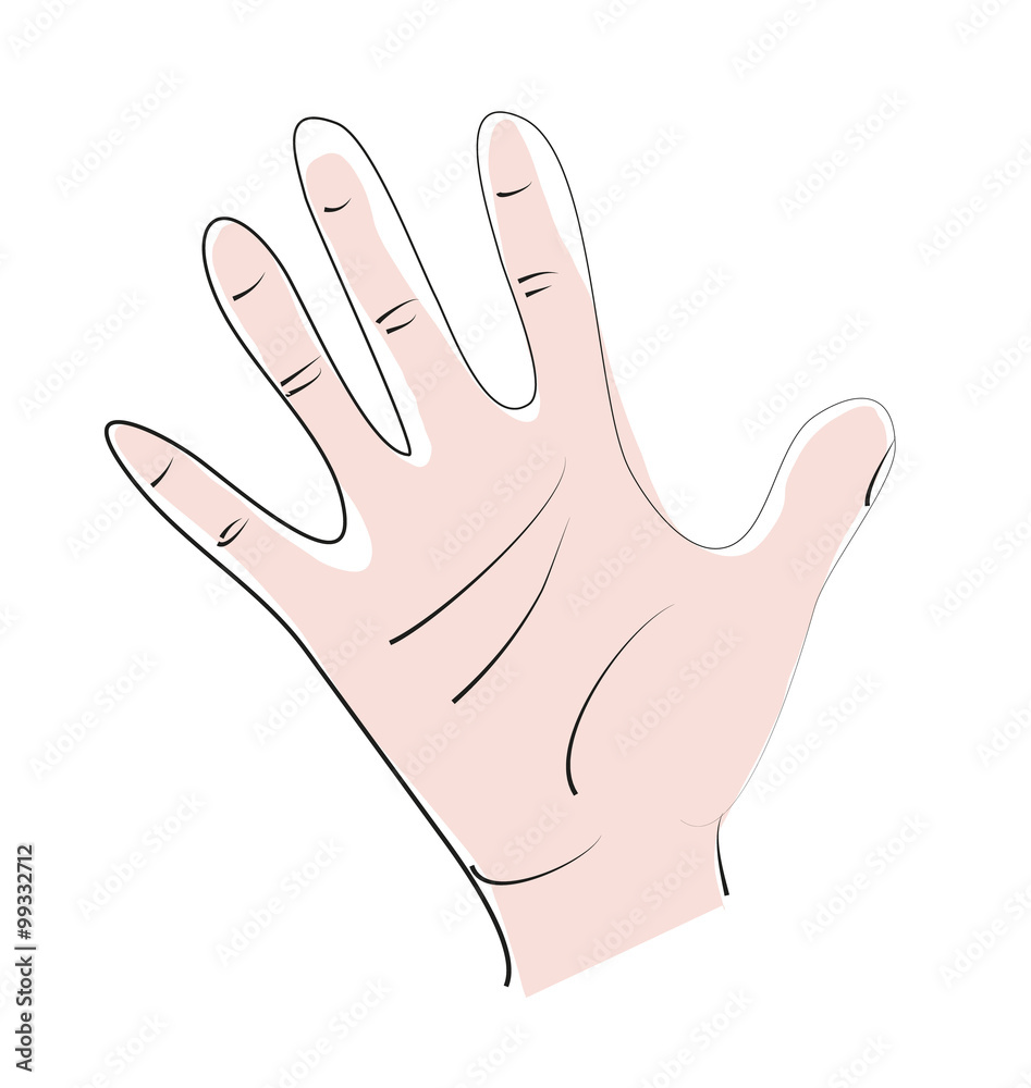 Winkende Hand Vektor Stock Vector | Adobe Stock