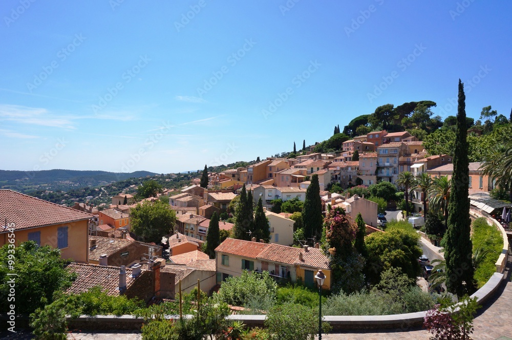 Bormes-les-Mimosas, a medieval Provencal village on the French Riviera ...