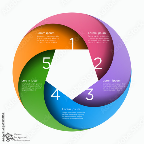 Infographic Vector Background 5-Step Process Stock Vector | Adobe Stock