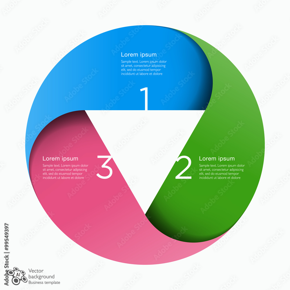 Infographic Vector Background 3-Step Process Stock Vector | Adobe Stock