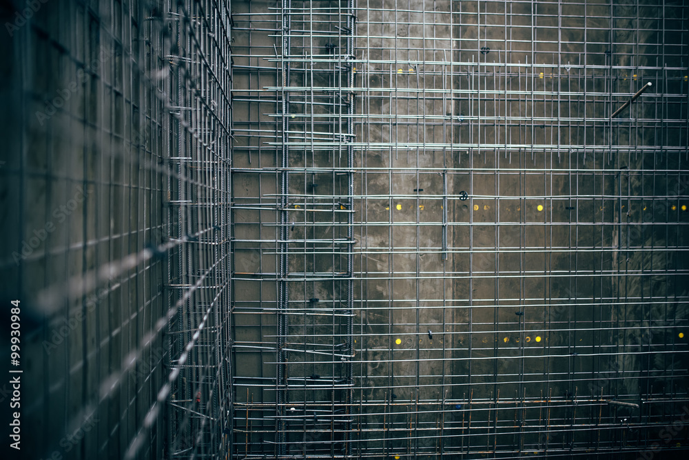 reinforcement steel bars and wire rod, rebar on construction site ...