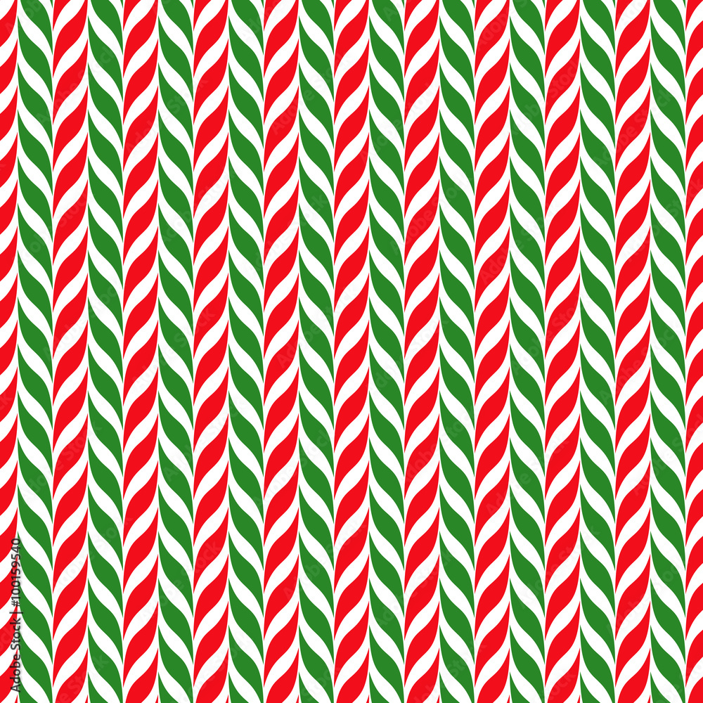 Candy canes vector background. Seamless xmas pattern with red, green ...