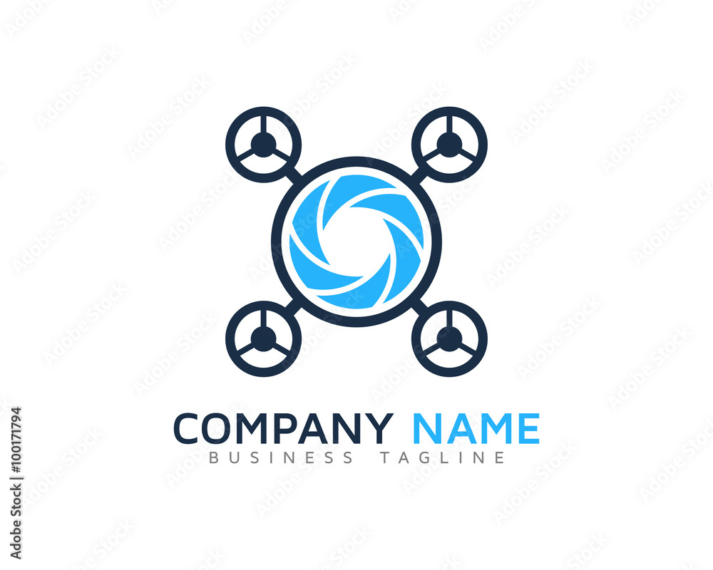 Drone Camera Logo Design Template Stock Vector | Adobe Stock