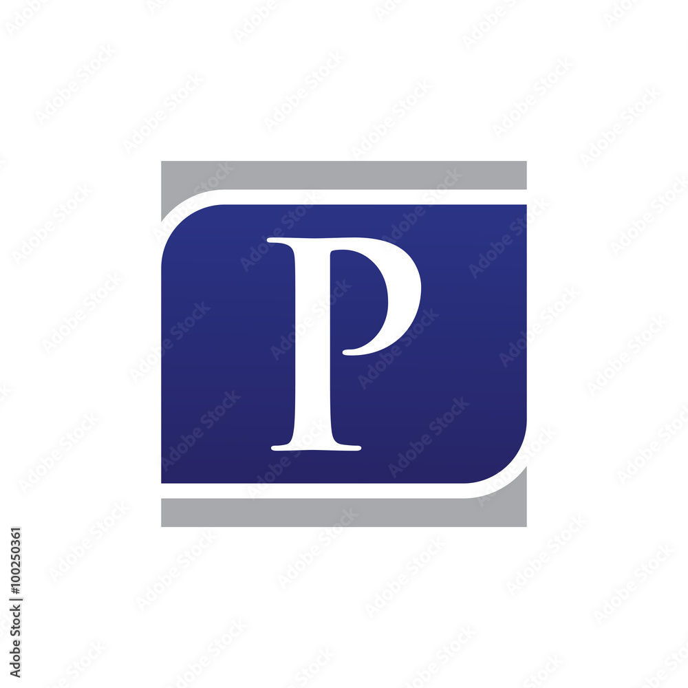 Initial Letters Logo Vector Square p Stock Vector | Adobe Stock