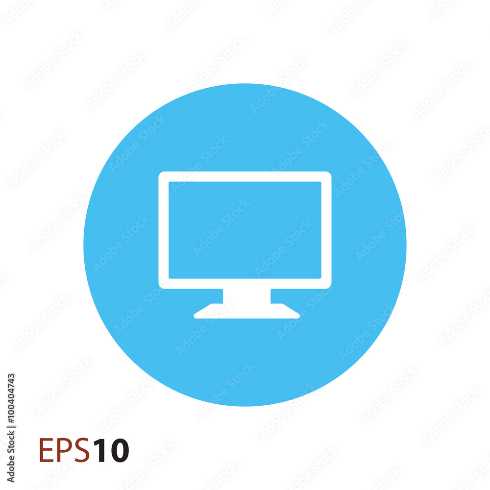 Monitor icon for web and mobile Stock Vector | Adobe Stock