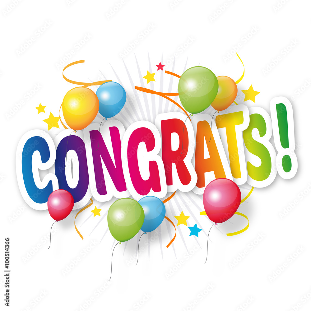 Congrats / Congratulations Stock Vector | Adobe Stock