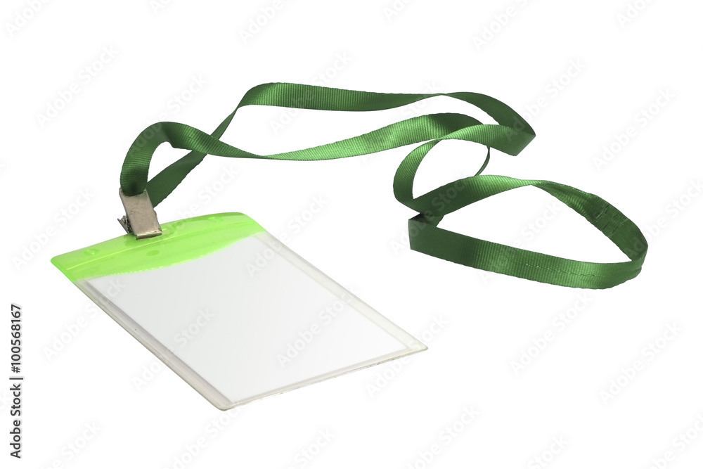 Blank identification card / Blank identification card with green ...
