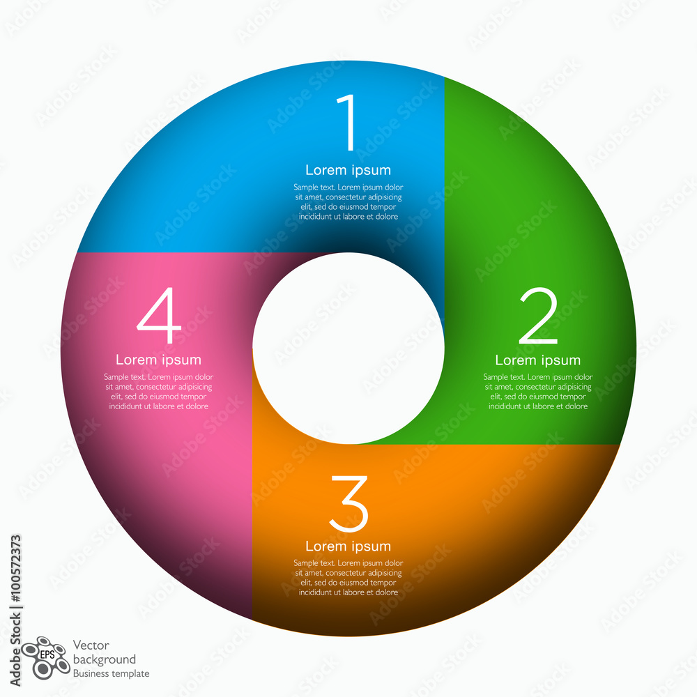 Infographic Vector Background 4-Step Process Stock Vector | Adobe Stock