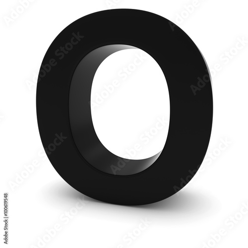 Black Capital O - 3D Letter O Isolated on white Stock Illustration ...