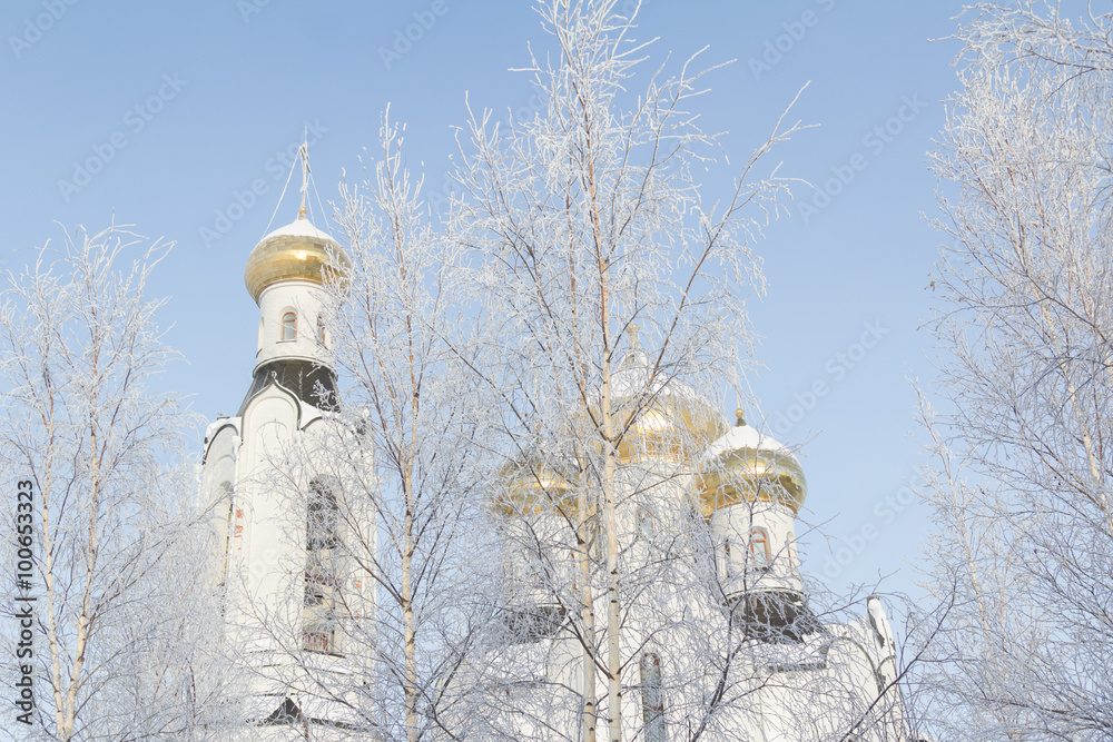 Orthodox Christian churches A cold frosty morning, the Orthodox ...