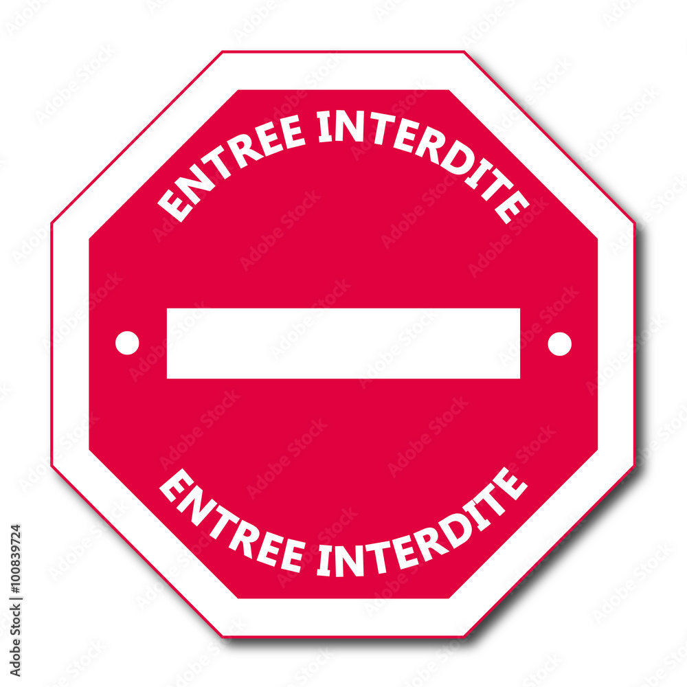 Logo entrée interdite. Stock Vector | Adobe Stock