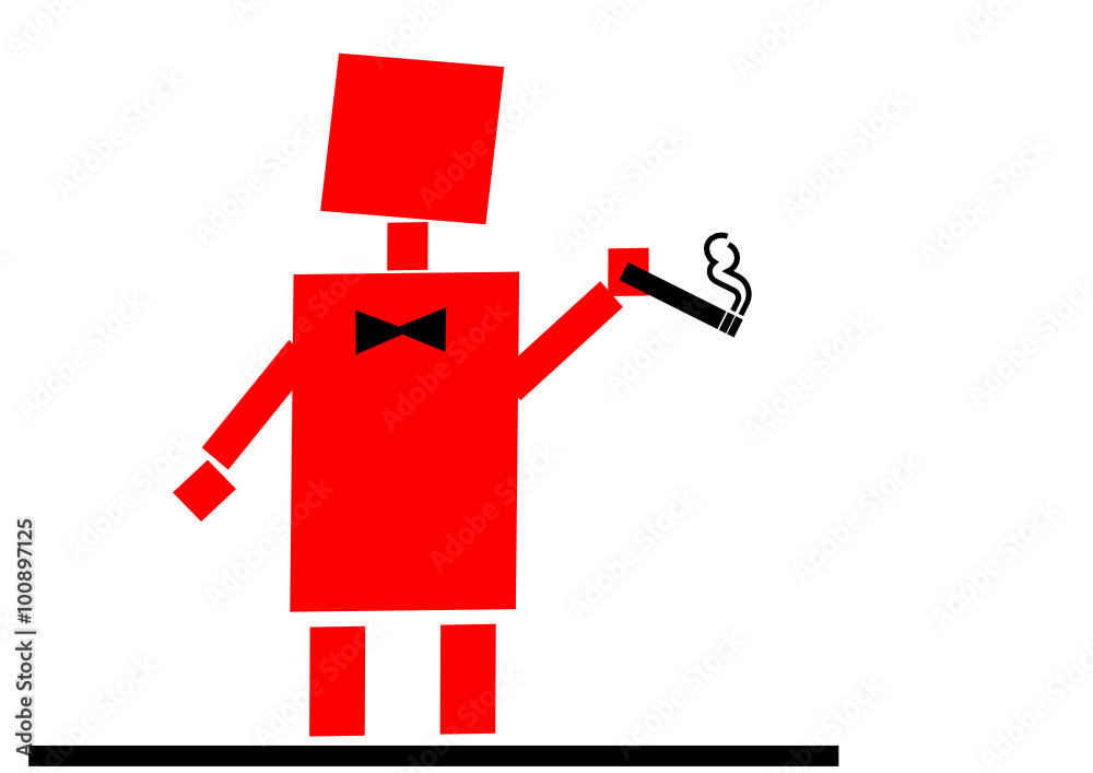 pictogramme ,homme et cigarette Stock Vector | Adobe Stock