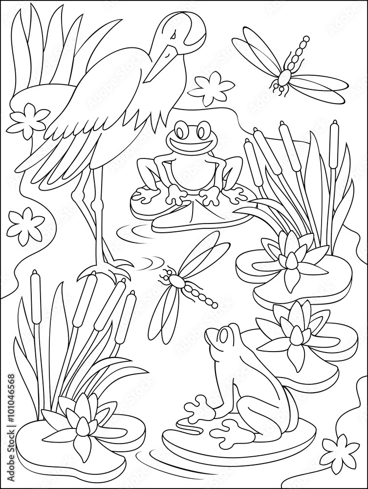 swamp coloring pages