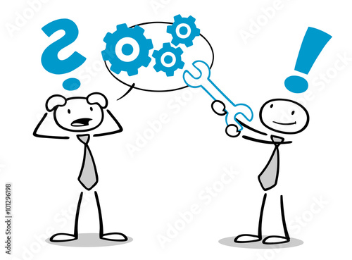 Probleme lösen mit Nachdenken Stock-Illustration | Adobe Stock