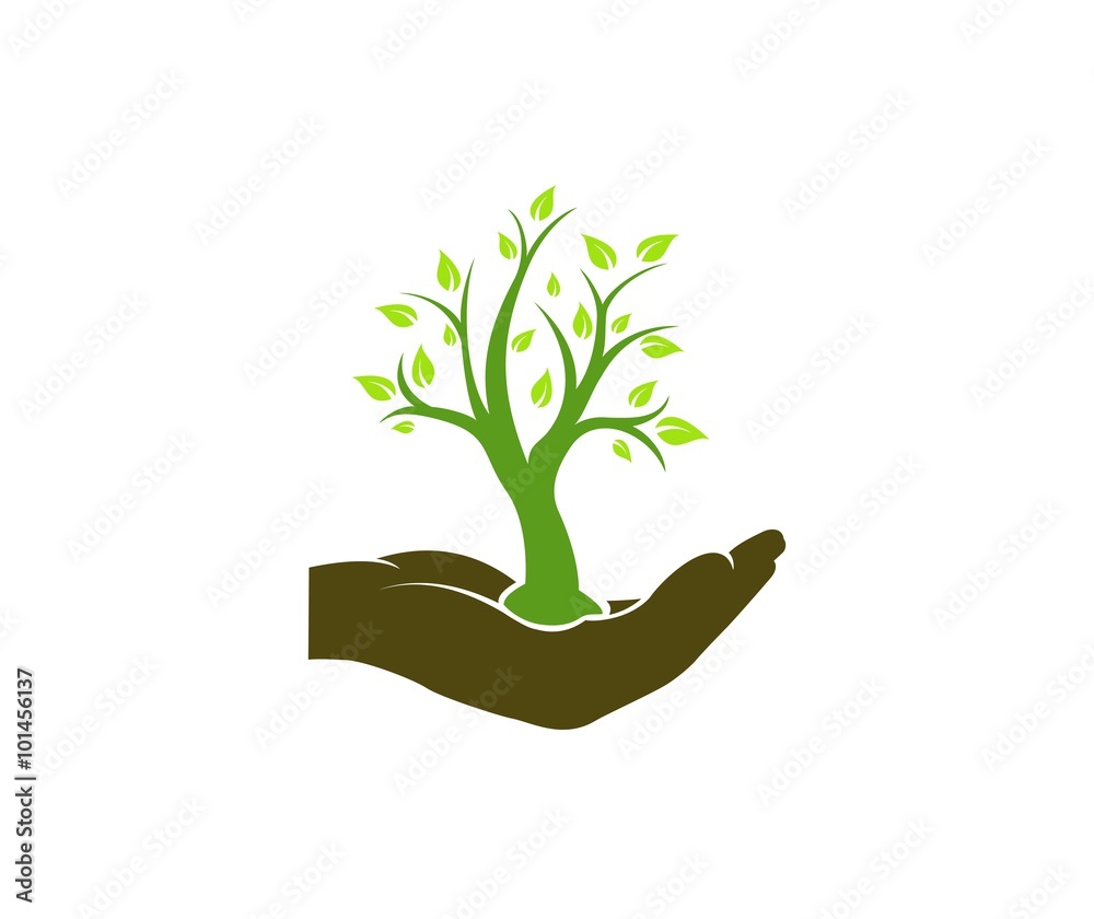 hand tree logo
