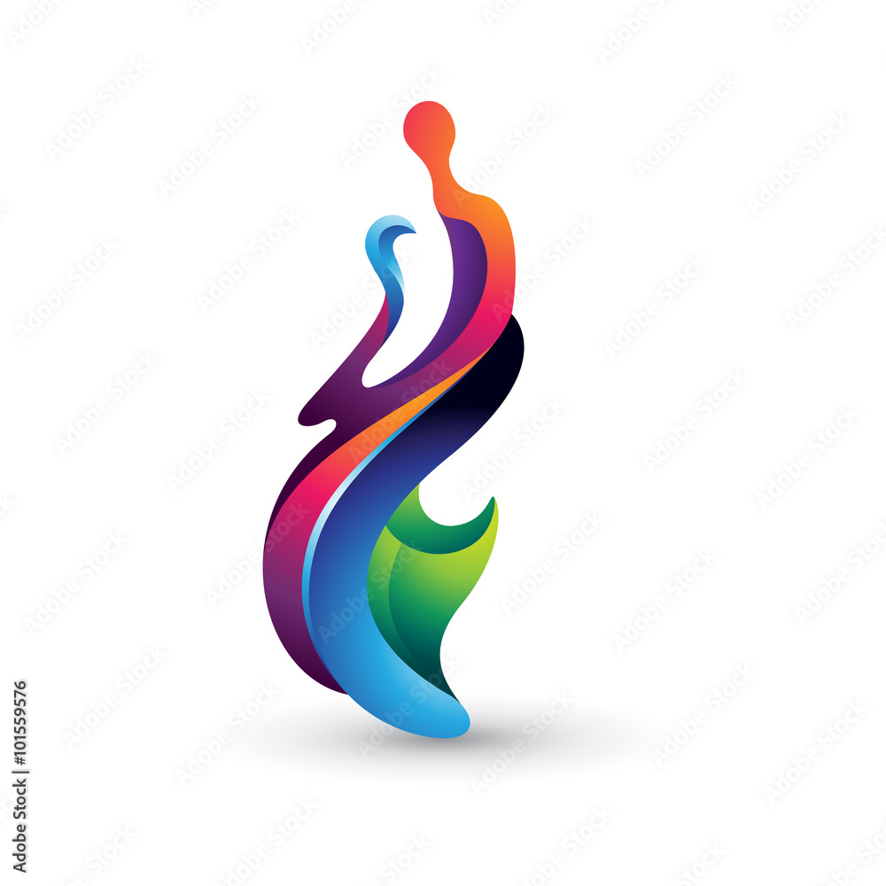 Liquid Soul Color Logo Stock Vector | Adobe Stock