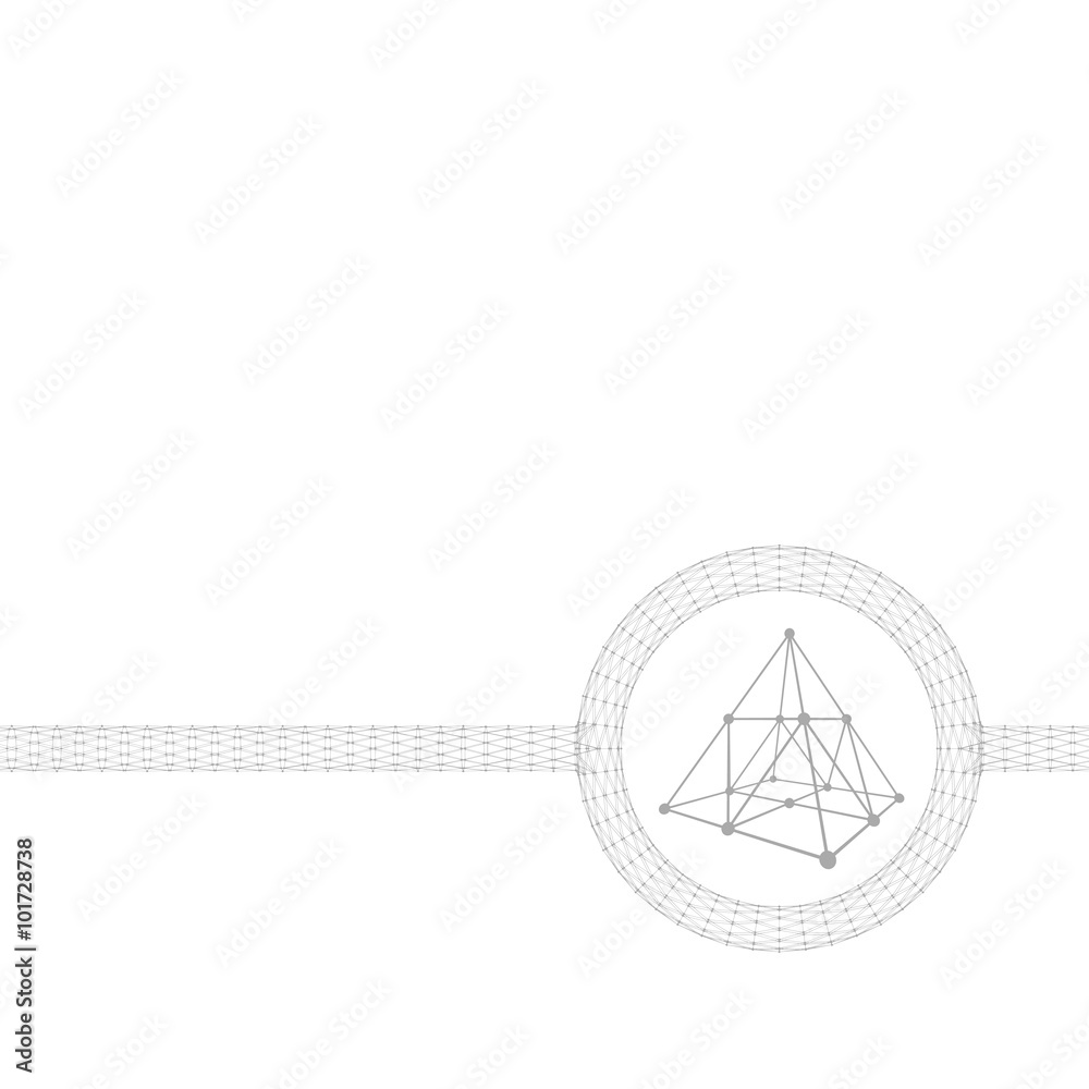 Mesh polygonal background. Scope of lines and dots. triangle of the ...