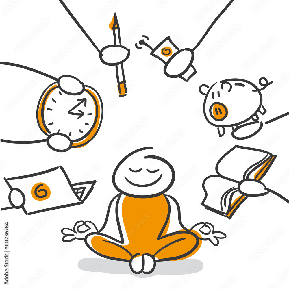 Strichmännchen Serie Pumpy / Entspannung Stock Vector | Adobe Stock