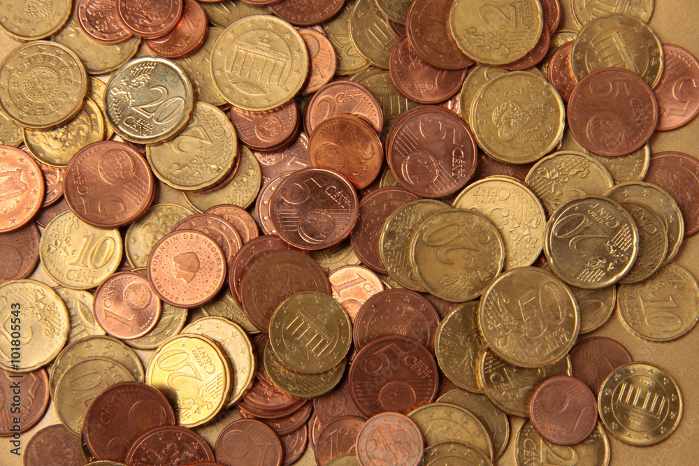 Stock-Foto „Kleingeld Euro Münzen“ | Adobe Stock