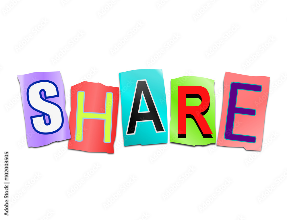 Share word concept. Stock Illustration | Adobe Stock