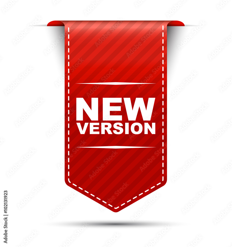 red vector banner design new version Stock Vector | Adobe Stock