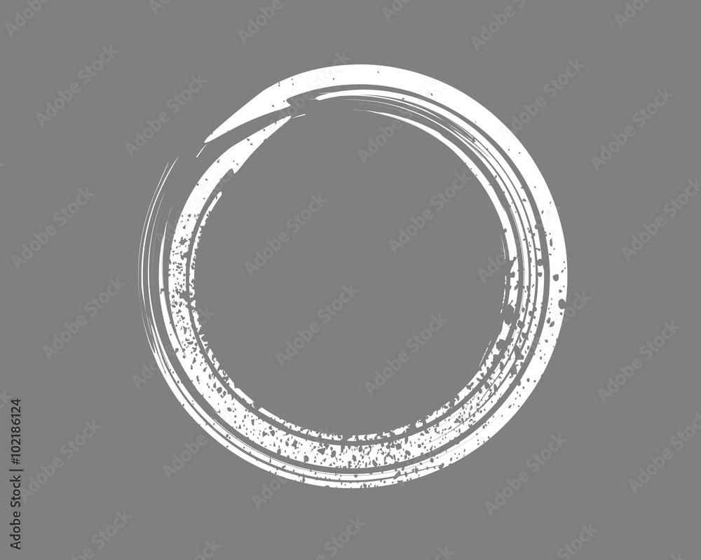 Стоковое векторное изображение «Enso Zen Symbol White» | Adobe Stock