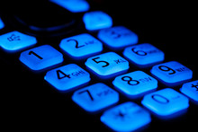 Blue Neon Mobile Phone Keypad Free Stock Photo - Public Domain Pictures