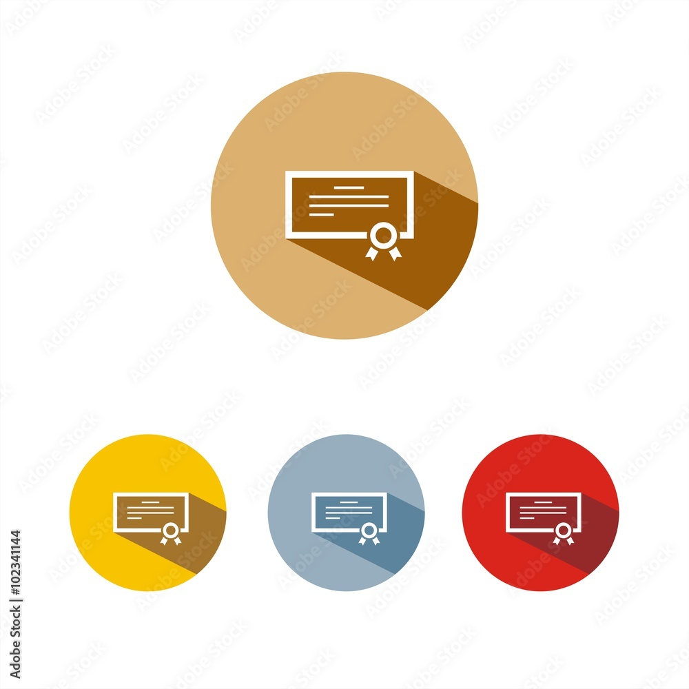 Vector de Stock Icono de certificado, título o diploma sobre fondos de ...