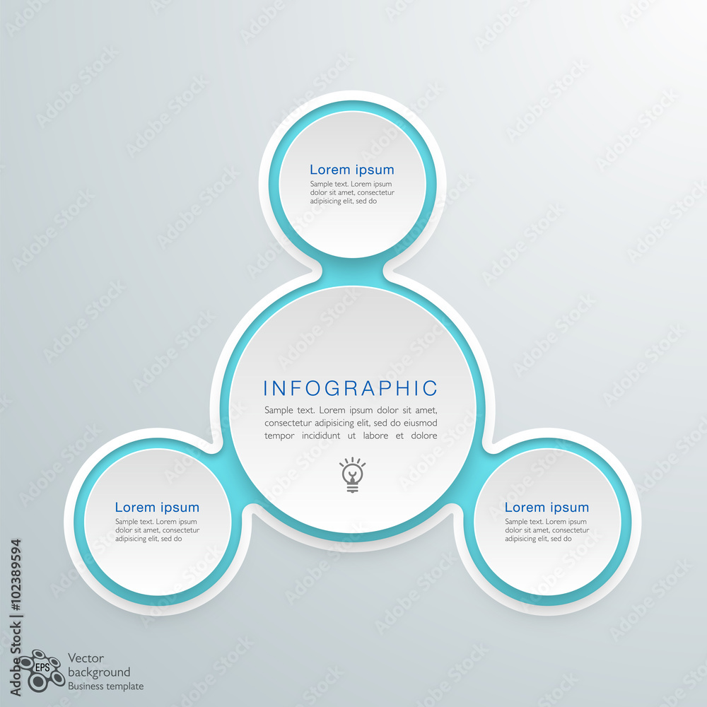 Infographics Vector Background 3-Step Process Stock Vector | Adobe Stock