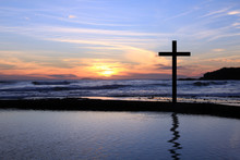 Cross On The Beach Free Stock Photo - Public Domain Pictures