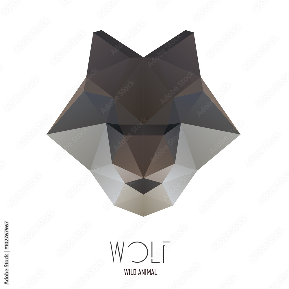 Polygonal Style Illustration Wolf Stock Vector | Adobe Stock