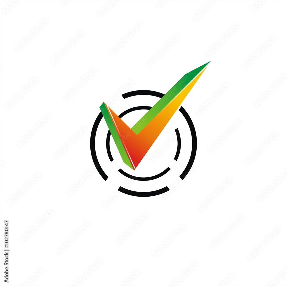 check list logo template Stock Vector | Adobe Stock