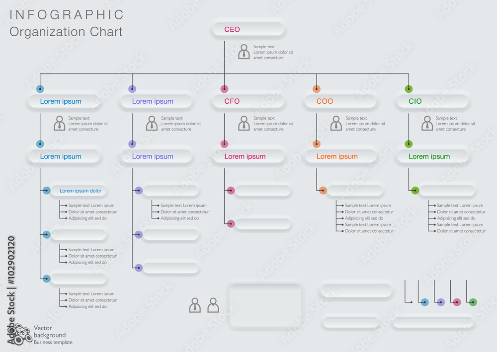 Infographics Vector Background #Organization Chart Stock Vector | Adobe ...