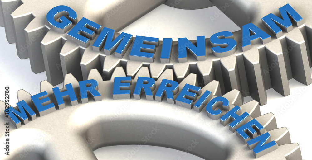 Stock-Illustration „gemeinsam mehr erreichen “ | Adobe Stock