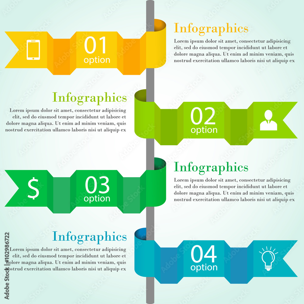 Infographic ribbon template Stock Vector | Adobe Stock