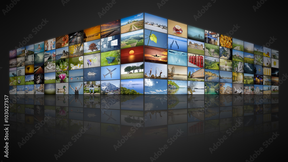 100 screens video wall Stock Photo | Adobe Stock