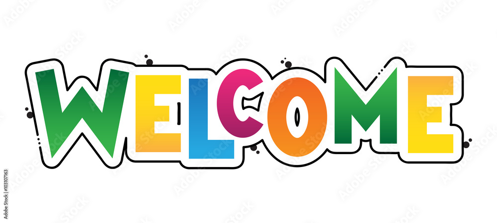 "WELCOME" in fun colourful vector letters 素材庫向量圖 | Adobe Stock