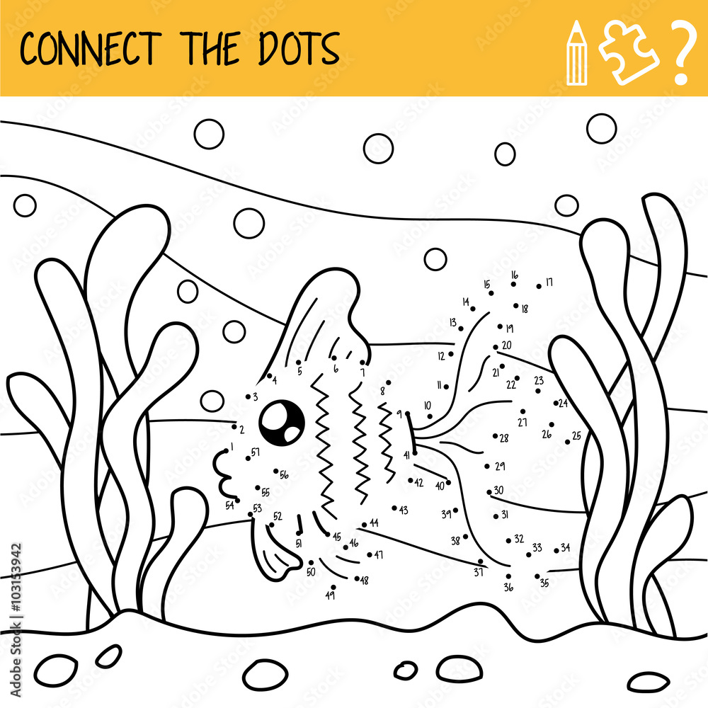 Connect the dots to draw,coloring book Stock Vector | Adobe Stock