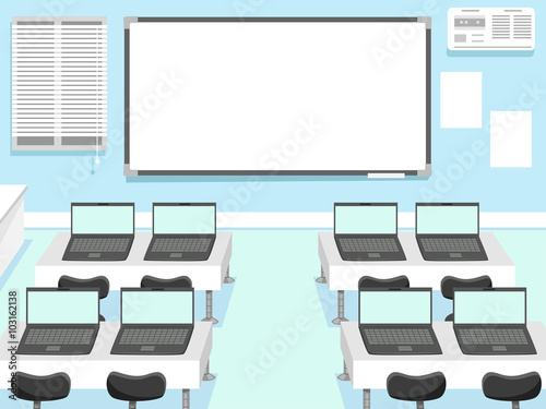 Computer Laboratory Classroom - Buy this stock vector and explore ...