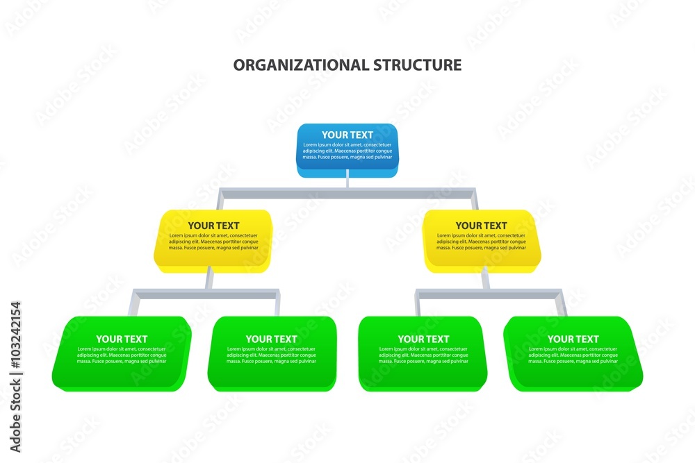 Organizational Structure - corporate hierarchy - Vector infographic ...
