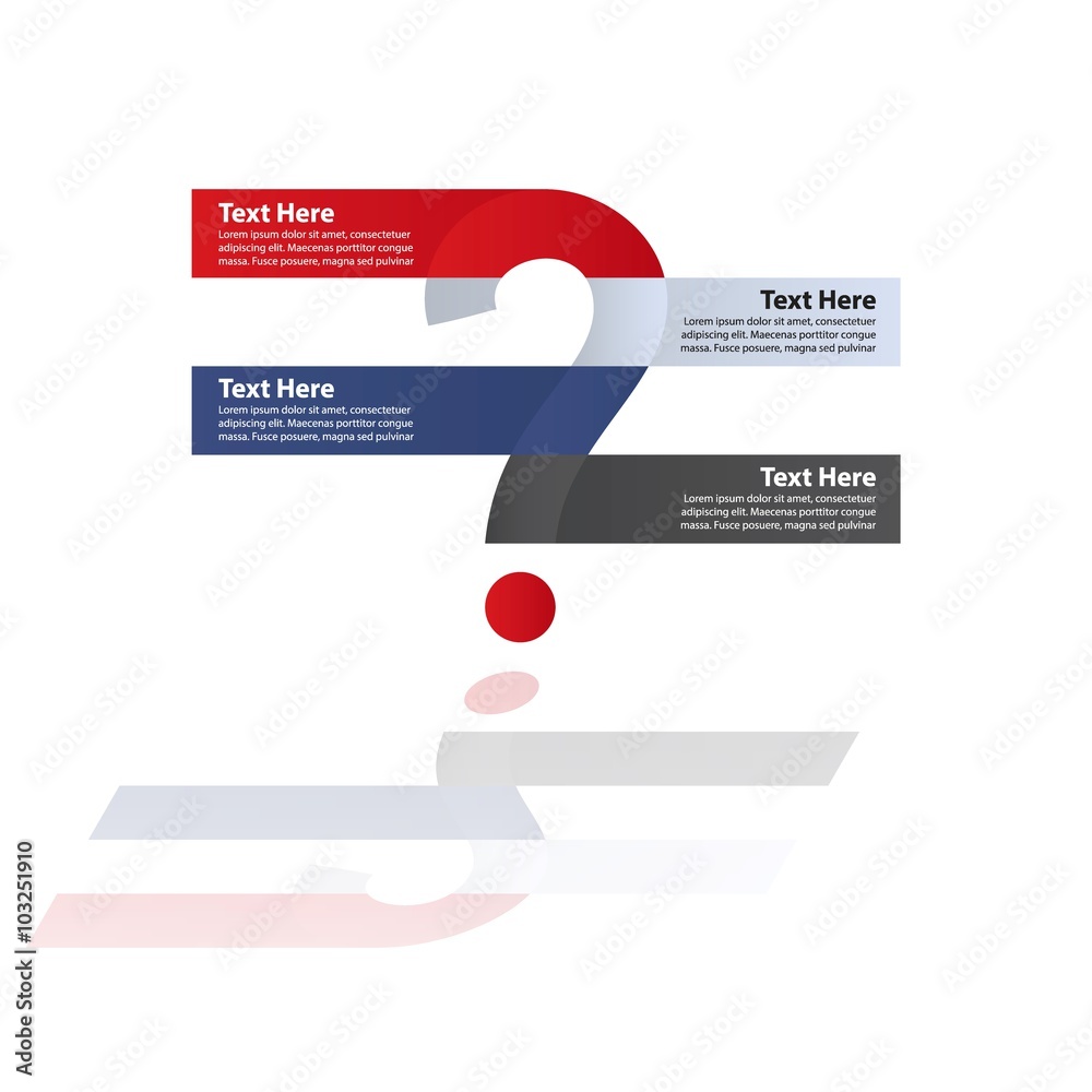 Question Mark with 4 Options / Decision Making - Vector Infographic ...