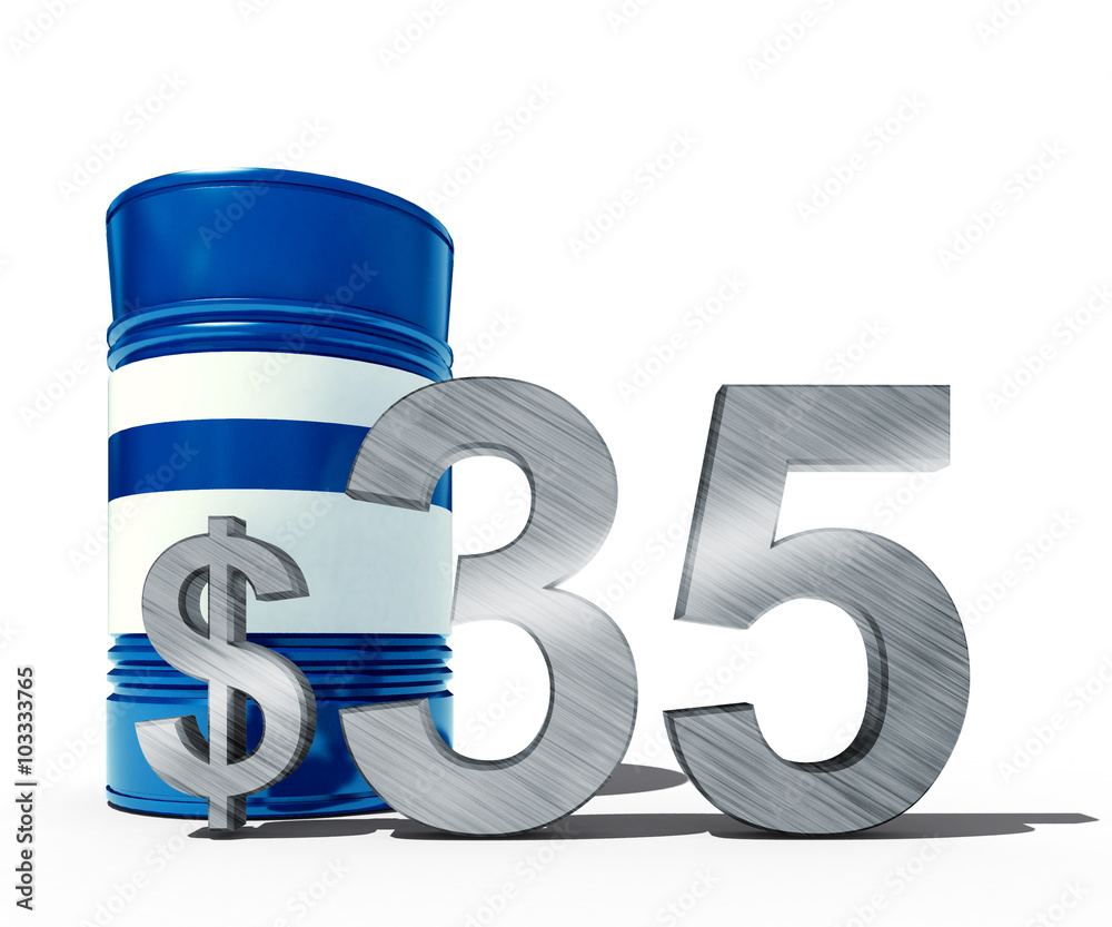 oil price falling concept as a barrel of crude petroleum and dollar ...