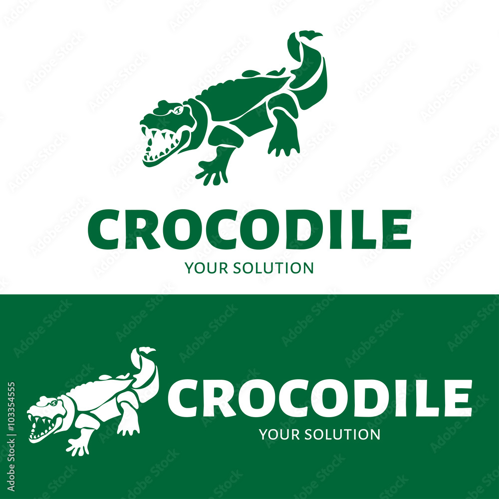 Vector logo crocodile. Brand logo in the shape of a crocodile Stock ...