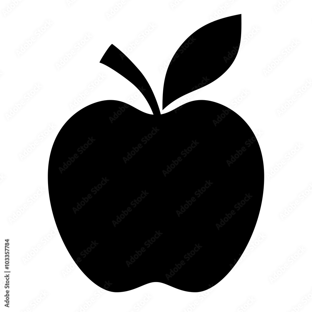 Apple vector shape Stock Vector | Adobe Stock