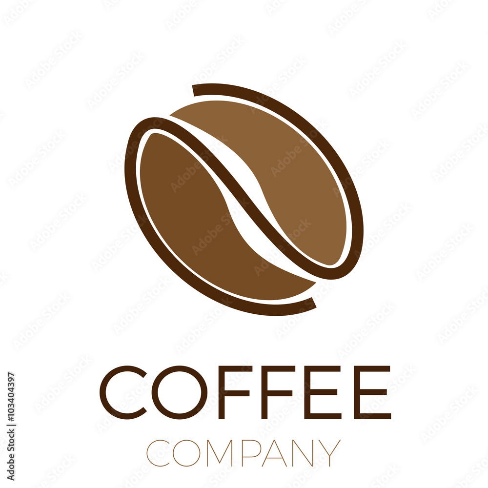 Vector sign coffee bean Stock Vector | Adobe Stock