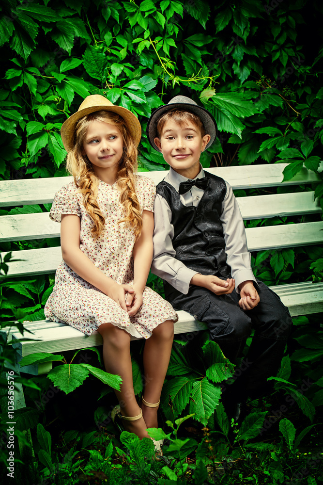 romantic kids Stock Photo | Adobe Stock