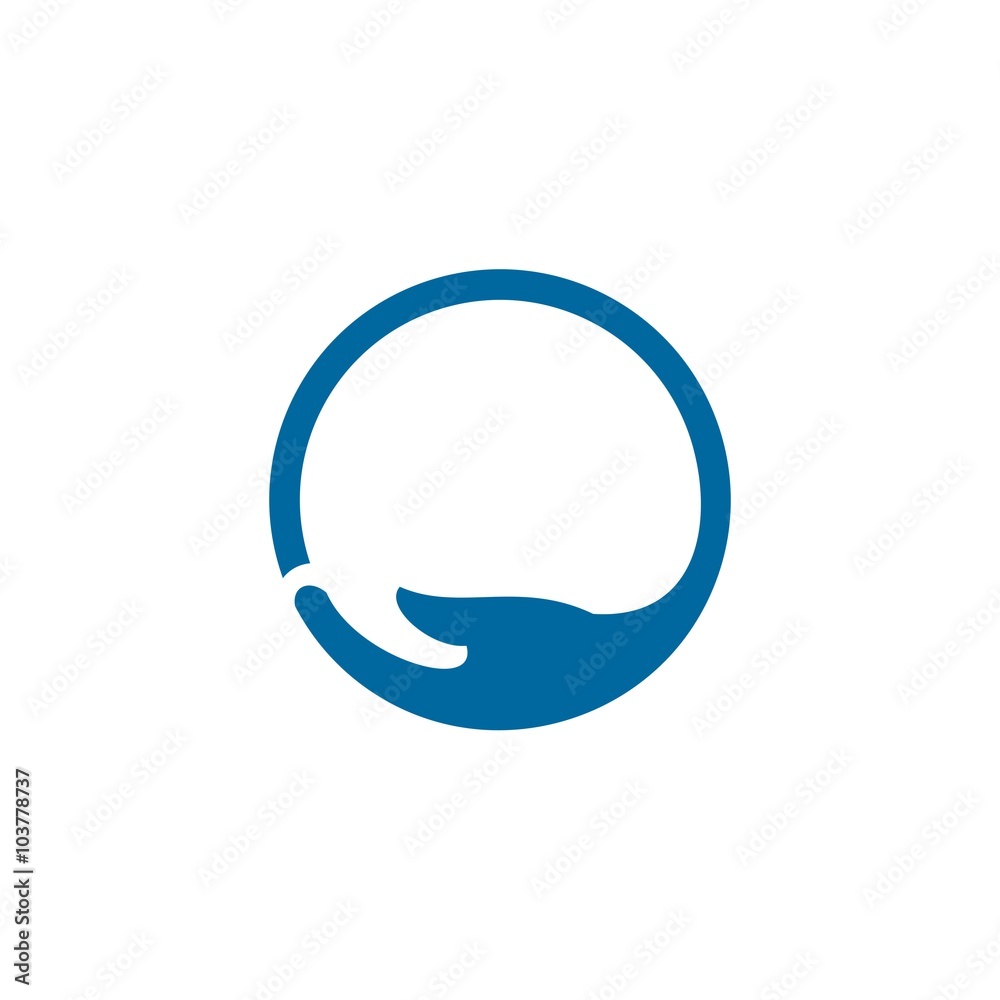 round hand logo Stock Vector | Adobe Stock