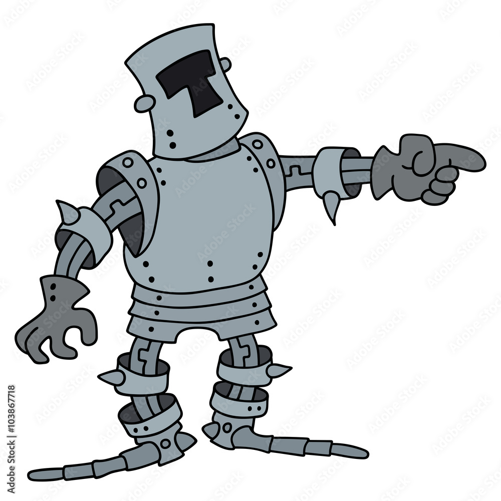 Funny knight / Hand drawing, vector illustration Stock Vector | Adobe Stock