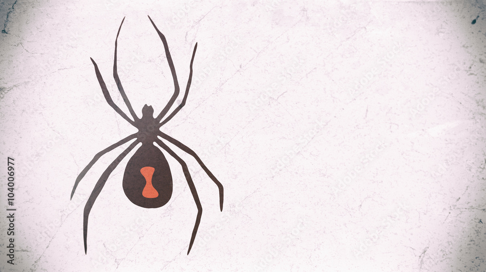 Black Widow Spider Hourglass Art